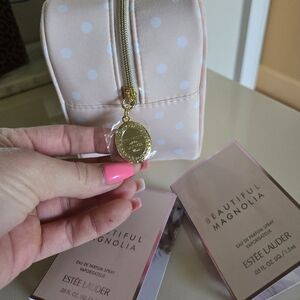 Estee Lauder | Bags | Estee Lauder Large Polka Dot Cosmetic Pouch W ...